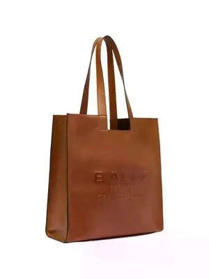 Bally Embossed-logo Leather Tote