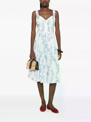 Etro Floral Print Midi Dress