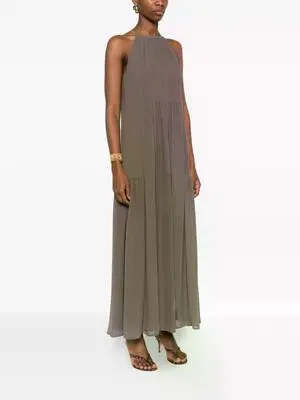 Peserico Tiered Maxi Dress - Brown