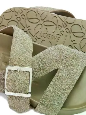 Loewe Buckle Strap Sandals - Neutrals