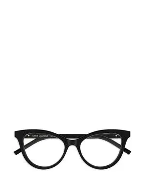 Saint Laurent Cat-eye Glasses With Logo - Black
