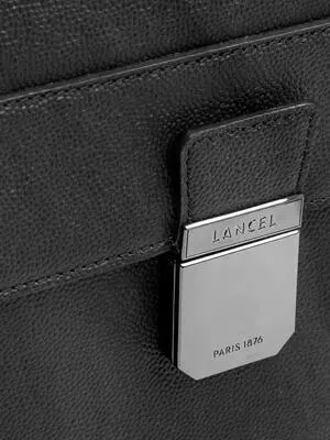 LANCEL Charlie Flap Textured Briefcase