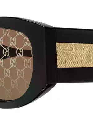 Gucci Geometric-frame Pattern Sunglasses