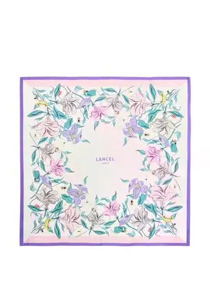 LANCEL Printed Square Scarf - Pink