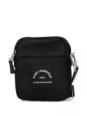 Karl Lagerfeld Logo-patch Messenger Bag - Black