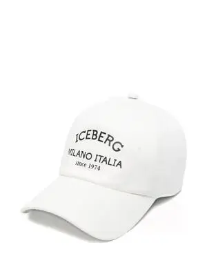 Iceberg Logo Baseball Cap - White