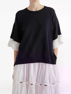 MEIMEIJ Crew-neck Layered Top