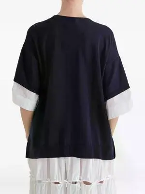 MEIMEIJ Crew-neck Layered Top