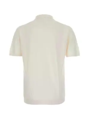 ROBERTO COLLINA Ribbed-detail Polo Shirt - Neutrals