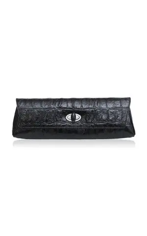 Christopher Esber Turnlock Eel Shoulder Bag - Black