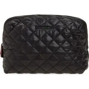 Mz Wallace Medium Double Zip Quilted Cosmetics Pouch