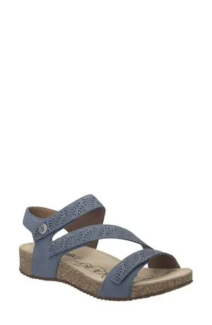 Josef Seibel Tonga 78 Ankle Strap Platform Wedge Sandal - Indigo
