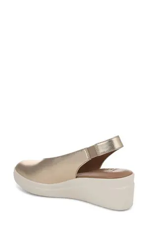 Naturalizer Sutton Slingback Platform Wedge Pumps - Light Champagne