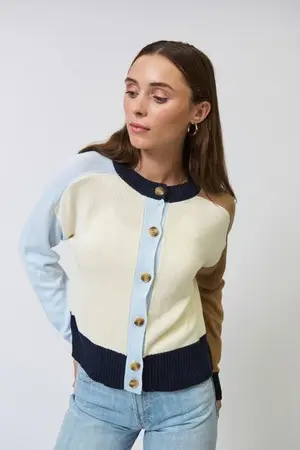 Central Park West Chloe Colorblock Cardigan