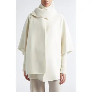 Max Mara Blasone Cashmere Cape - White