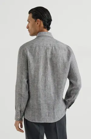 Brunello Cucinelli Shirt With Chest Pocket - Grey