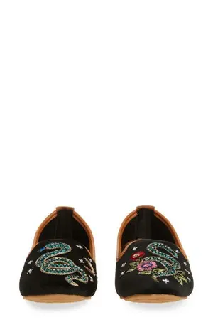 FUCHSIA Viper Mismatched Embroidered Loafer