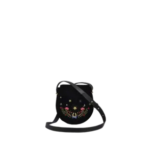 FABLE ENGLAND Celestial Embroidered Velvet Saddle Bag