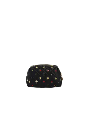 FABLE ENGLAND Quilted Celestial Embroidered Pouch