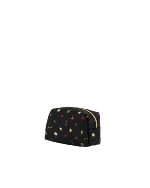 FABLE ENGLAND Quilted Celestial Embroidered Pouch