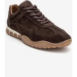 FOREVER & ALWAYS SHOES Lars Leather Sneaker - Brown Suede