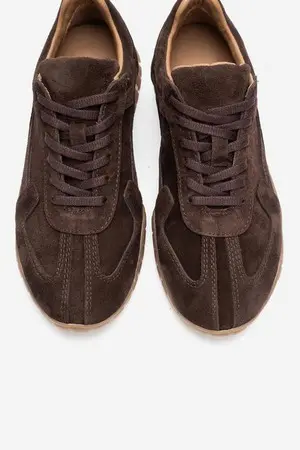 FOREVER & ALWAYS SHOES Lars Leather Sneaker - Brown Suede