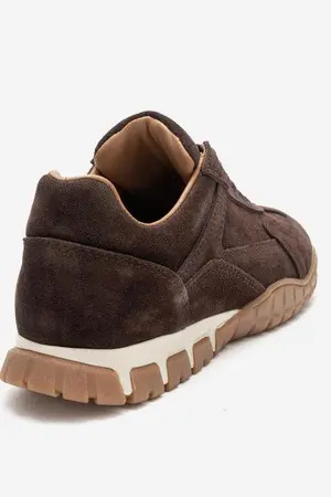FOREVER & ALWAYS SHOES Lars Leather Sneaker - Brown Suede