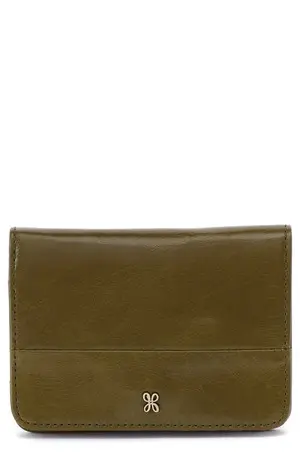 Hobo Jill Leather Bifold Wallet - Olive Veil