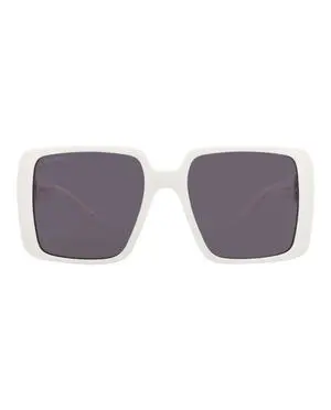 Gucci Square Frame Injection Sunglasses - White White Grey (gg1692s/30015482/003)