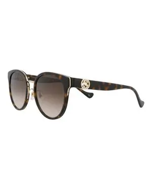 Gucci Round-frame Injection Sunglasses - Havana Havana Brown (gg1027sk/30011818/002)