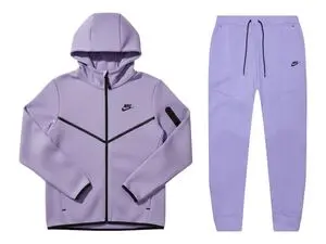 Nike Tech Fleece Windrunner Full Zip Hoodie & Jogger Set - Hydrangeas Black