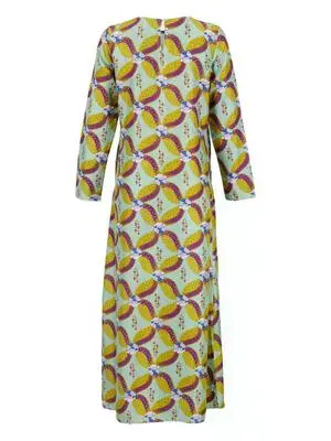 PAULA Printed Long-sleeve Maxi Dress