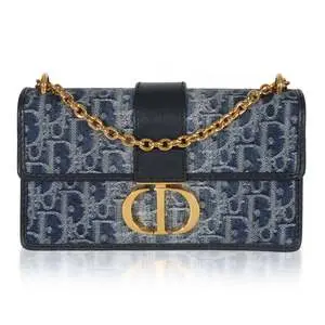 Dior Denim Oblique 30 Montaigne East-west - Blue