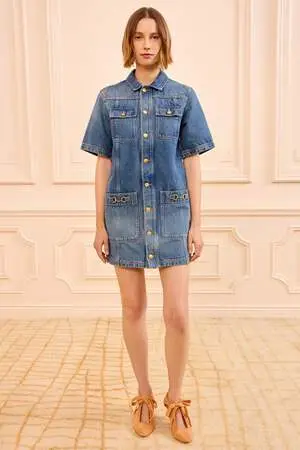 Ulla Johnson The Painters Denim Mini Dress