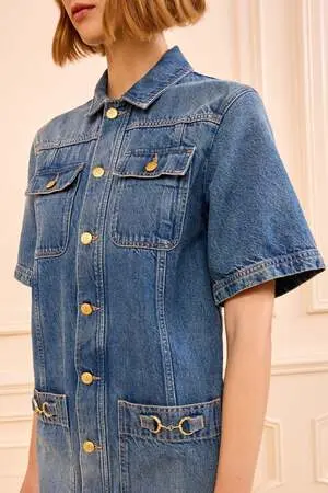 Ulla Johnson The Painters Denim Mini Dress