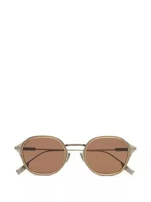 Zegna Round Frame Sunglasses - Brown
