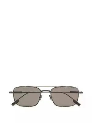Zegna Rectangle-frame Sunglasses - Silver