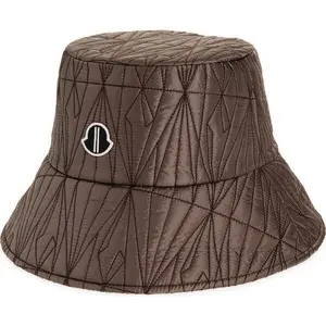 Moncler Quilted Bucket Hat - Taupe