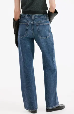 Mango River Straight Leg Nonstretch Jeans - Dark Blue