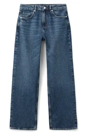Mango River Straight Leg Nonstretch Jeans - Dark Blue