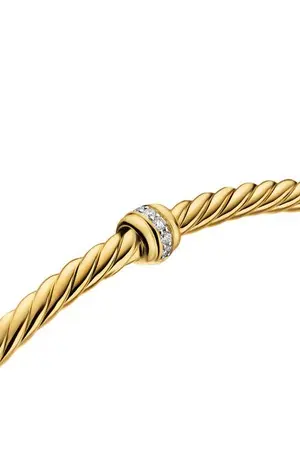 David Yurman 18k Cablespira® Diamond Cuff Bracelet