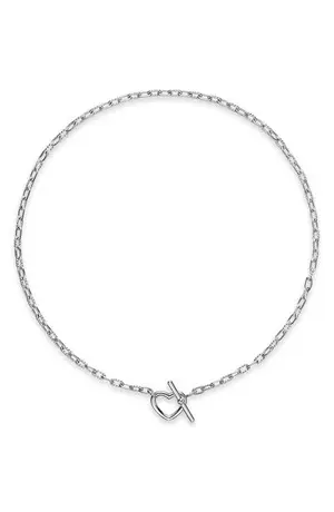 David Yurman Madison® Heart Toggle Chain Necklace - Silver Dome
