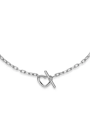 David Yurman Madison® Heart Toggle Chain Necklace - Silver Dome