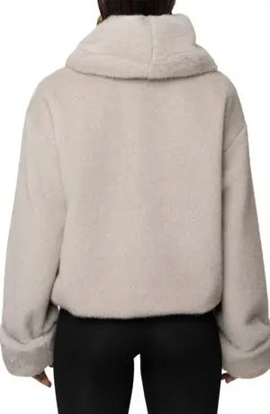 JLUXLABEL Faux Fur Turtleneck Pullover