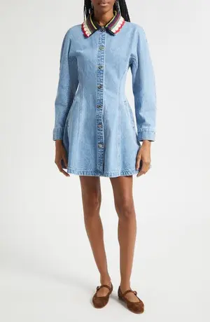 Collared Denim Dresses