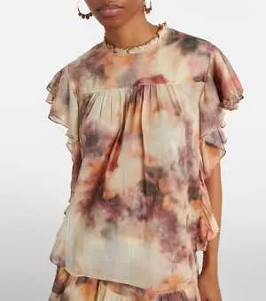 MARANT ETOILE Daliyane Printed Cotton Top - Multicoloured