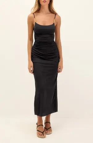 VIX PAULA HERMANNY Lorena Cover-up Midi Dress - Black