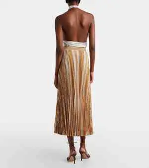 Missoni Plissé Printed Midi Skirt