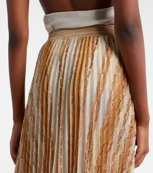 Missoni Plissé Printed Midi Skirt