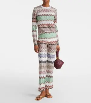 Missoni Zigzag Lamé Cropped Pants